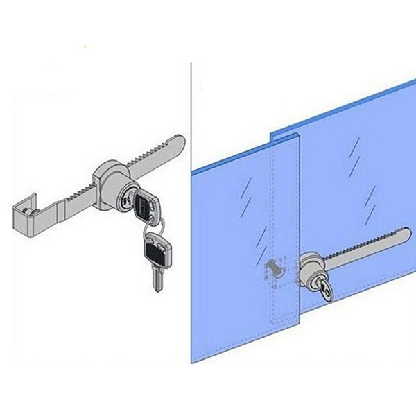 Key Sliding Window Glass Cabinet Lock with Key for Mobile Showcase ...