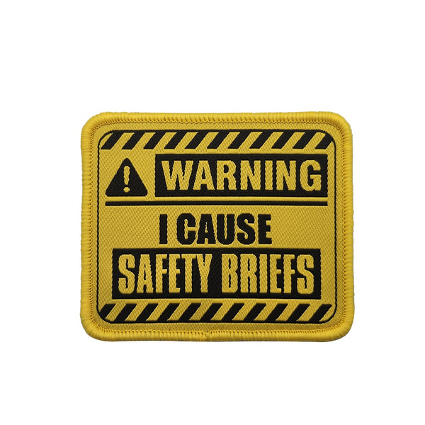 I Cause Safety Briefs Embroidery Patches Armband Badge Sticker Decal Applique Embellishment ...