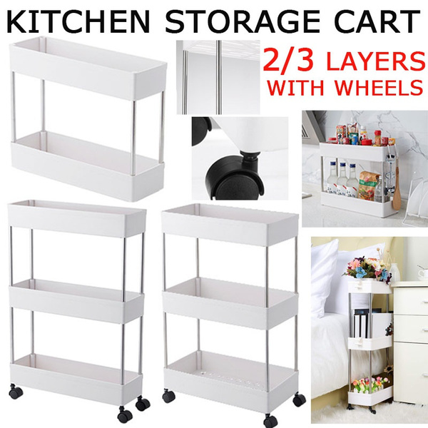 Kitchen Storage Cart Multi-Layer Removable Storage Rack Space Saving ...