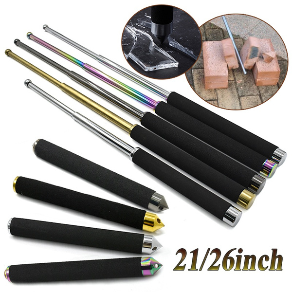 Alloy Steel Telescopic Sticks Outdoor Self-defense Baton 21/26inch ...