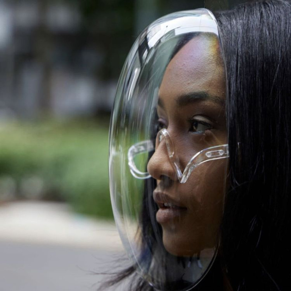 Transparent Full Face Protective Mask Space Mask Extended PVC Anti Oil ...