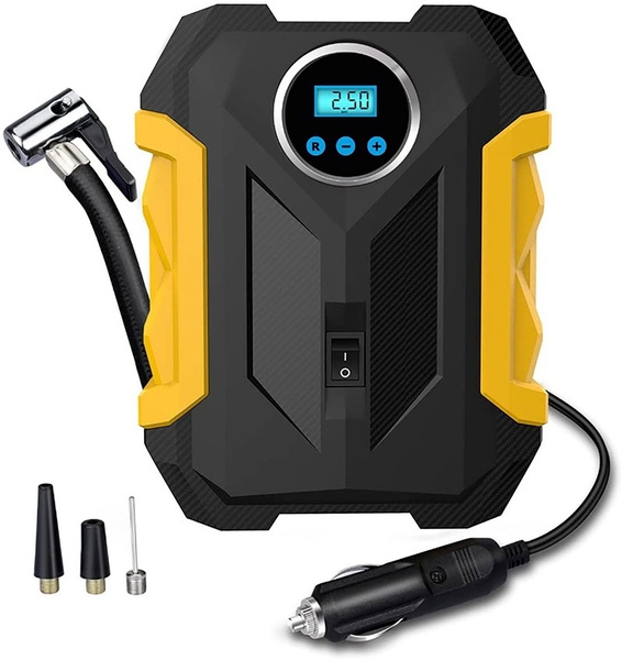 Portable Air Compressor, Mini Tire Inflator Digital Display Pressure ...