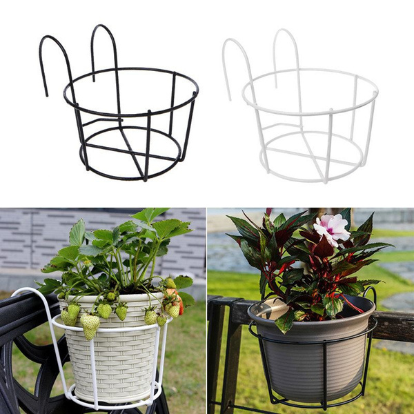 Balcony Flower Pot Holder Iron Racks Minimalist Style Flower Pot ...