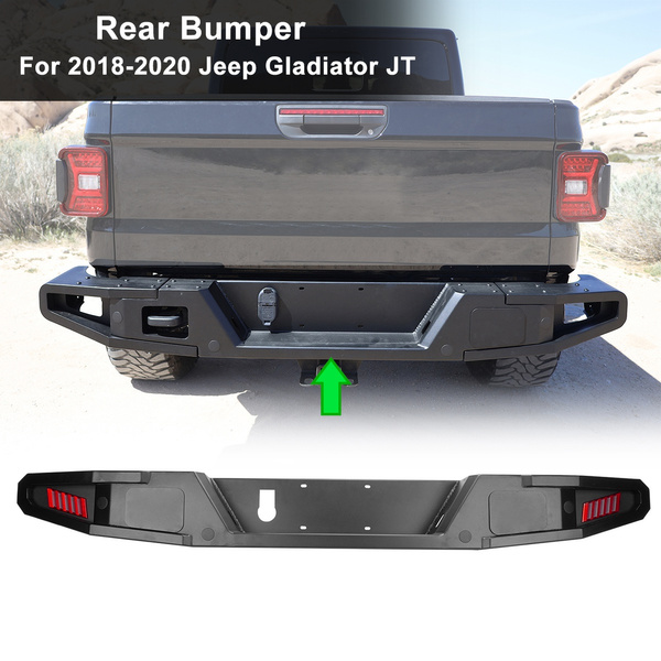 Rear Bumper for 2018-2020 Jeep Gladiator JT Rear Bumper Black Steel ...