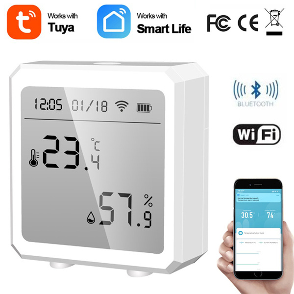 Wifi+Bluetooth Tuya Smart Temperature And Humidity Sensor Can Be ...