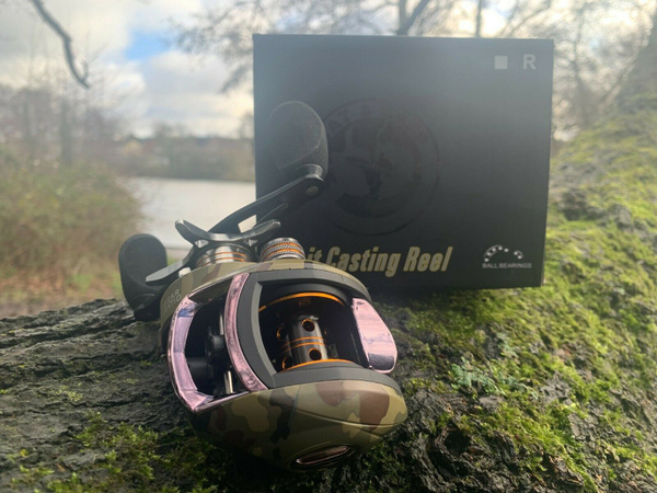 Multiplier Fishing Reel. Bait Casting Reel. Cat Fishing Reel Camo ...