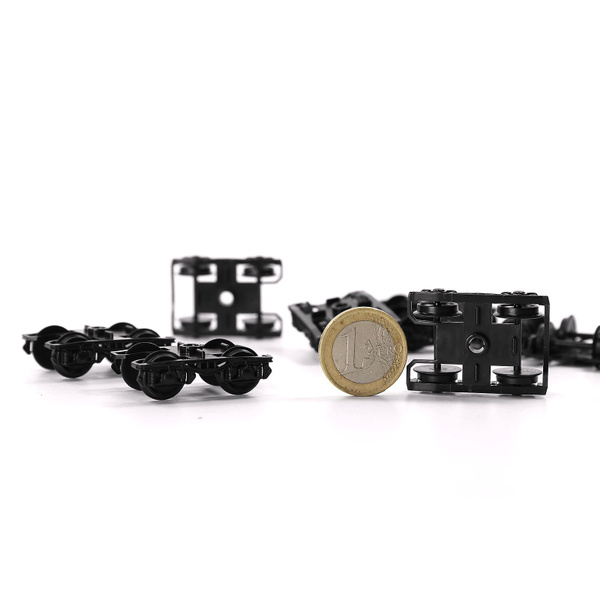 12pcs Model Railway HO/N scale POM Bogies with 36" Plastic Wheels | Wish