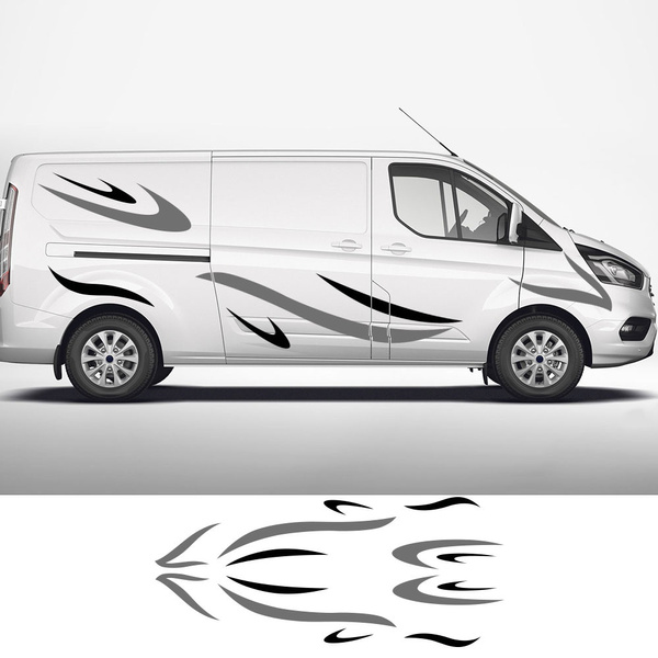 2Pcs/Lot Car Stickers For Ford Transit Tourneo Custom MK7 MK8 Camper ...