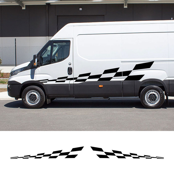 2PCS Car Door Side Stickers For IVECO DAILY Van Camper Motorhome ...