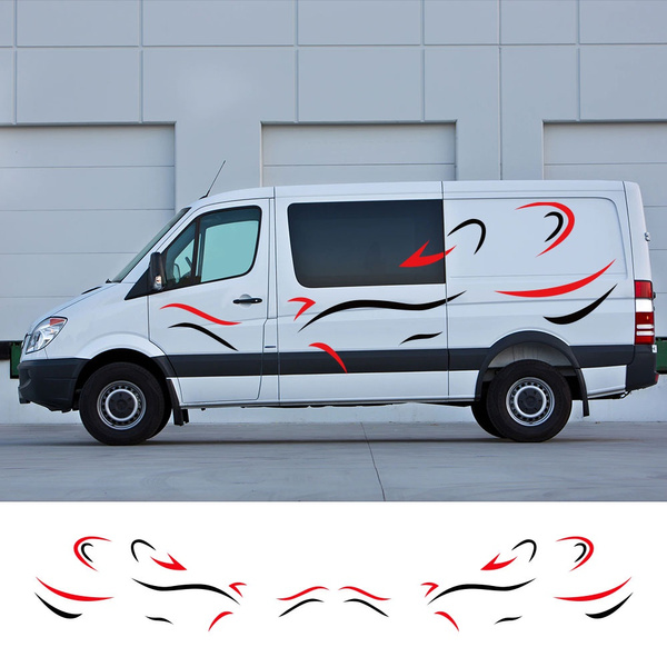 For Mercedes Benz Sprinter 2Pcs/Lot Car Stickers Motorhome Stripes ...