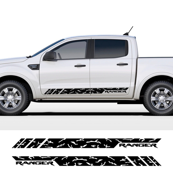 Car Door Side Skirt Stripe Print Vinyl Decals Stickers for Ford Ranger ...