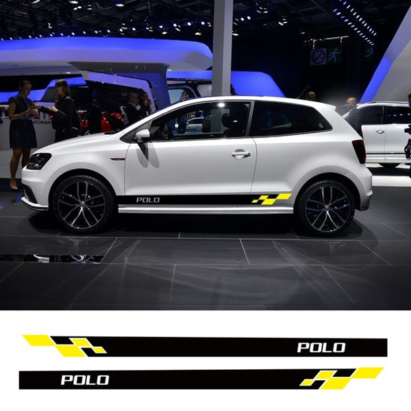 For Volkswagen-POLO VW-GOLF GTI-R LINE-R WRC-TSI Doors Sport Stripes ...