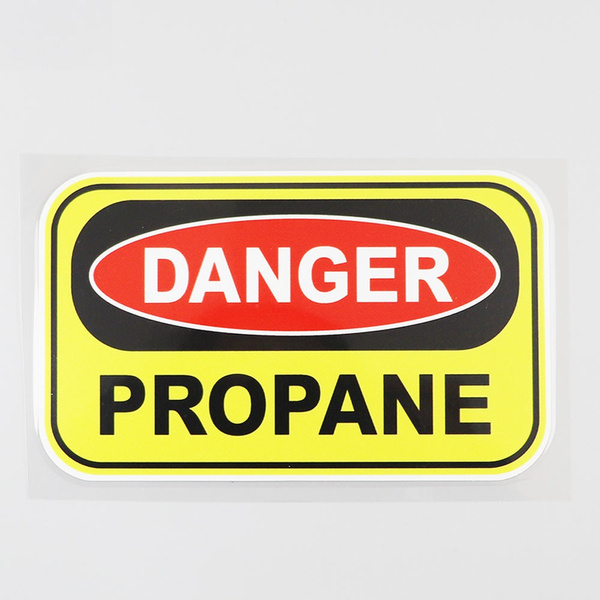 16.3CM×9.7CM Danger Propane Decal Sign Warning PVC Car Sticker 12C-0096 ...