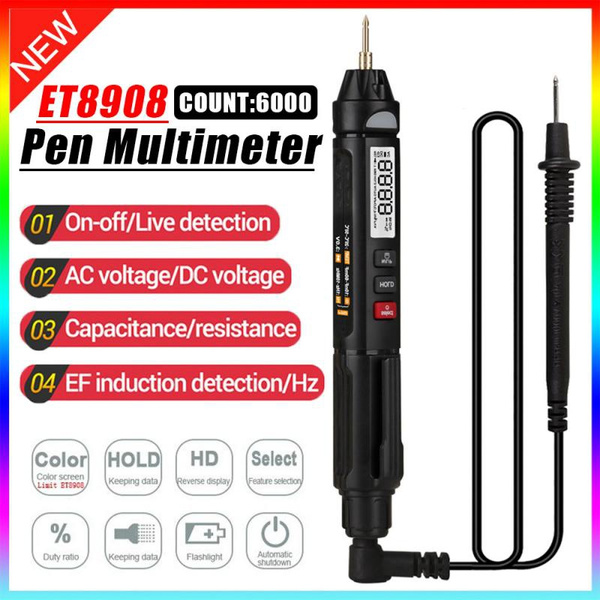 New Digital Pen Multimeter NCV AC/DC Voltmeter Ohmmeter Resistance ...
