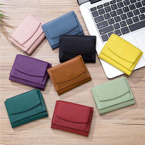 1 pc Women Small Rfid Coin Purse Wallet Mini Short Purse Female Wallet ...