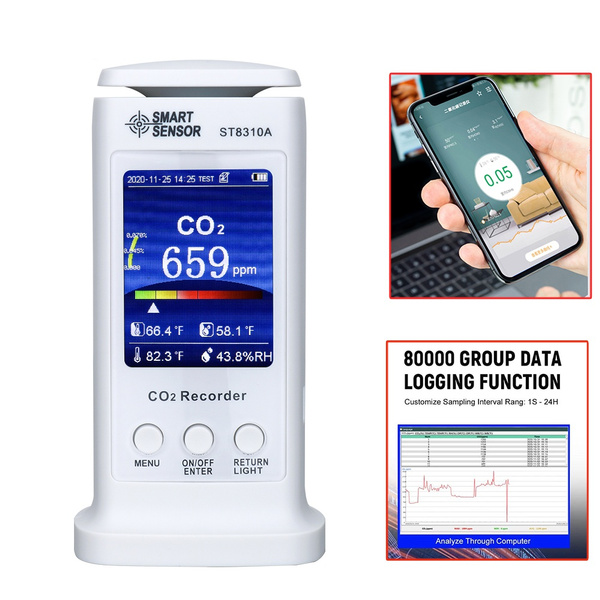 Professional Digital Carbon Dioxide Recorder Air Quality Monitor Real ...