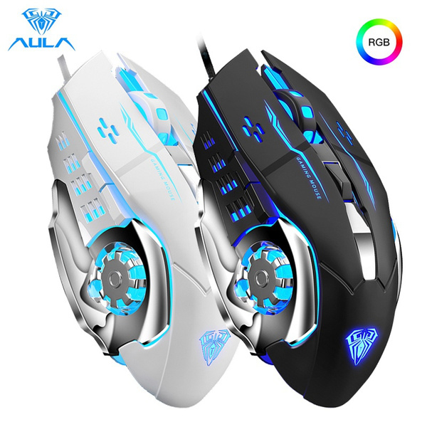 AULA S20 Gaming Mouse 2400 DPI Adjustable USB Wired Backlit Ergonomic ...