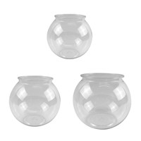 Plastic Fish Bowls Round Aquarium Clear Fish Keeper Fishbowl One-piece ...
