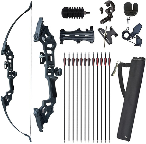 BZTANG Archery 51" Takedown Recurve Bow and Arrows Set for Adults Metal ...