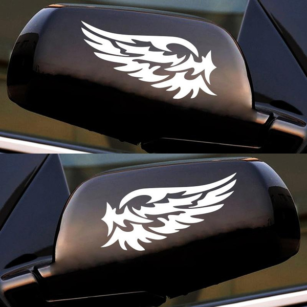 2Pcs Feather Car Stickers Automobile Motorbike Trucks Windows Bumper ...