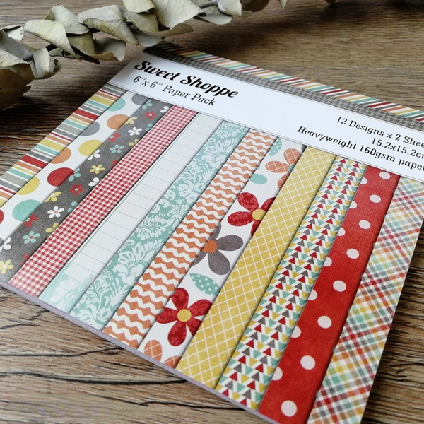 Sweet Shoppe Patterned Paper Scrapbooking Paper Pack Handmade Craft ...