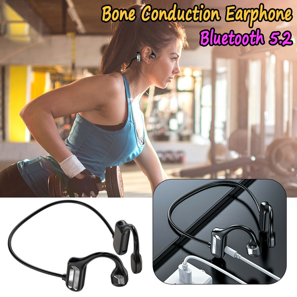 Bluetooth 5.2 Bone Conduction Headset Wireless Outdoor Sport Open Ear ...