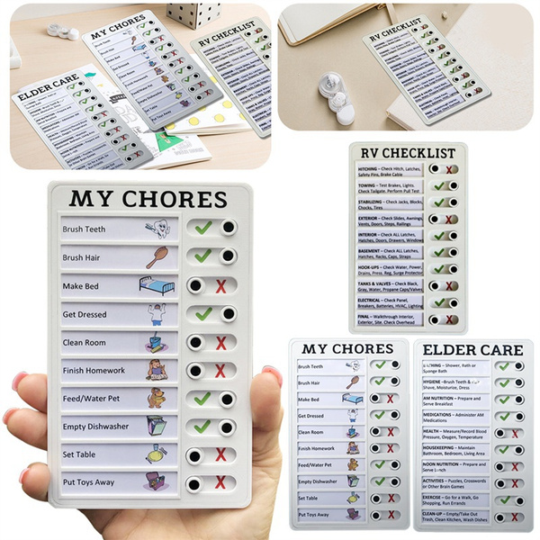 Portable Memo Rv Checklist Elder Care Checklist Removable Reusable My ...