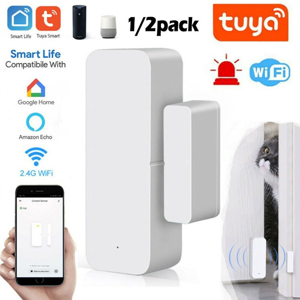 1/2PC Tuya Wi-Fi Door Sensor, Smart Window Sensors, Wireless Design ...