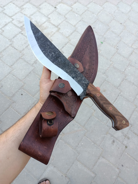 Handcrafted forged steel machete for camping activite,handmade hatchet ...