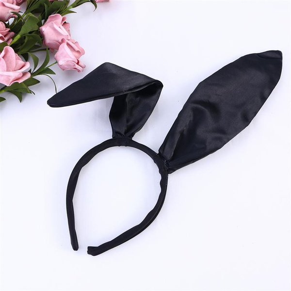 20cm Easter Sweet Sexy Bunny Ears Headband Black Rabbit Ear Hair Band ...