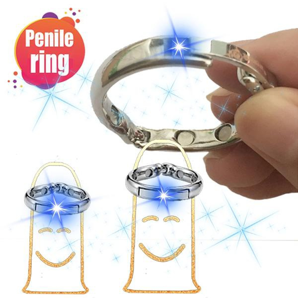 Metal Cock Ring Glans Ring Adjustable 5 Size Magnetic Sheath Compound ...