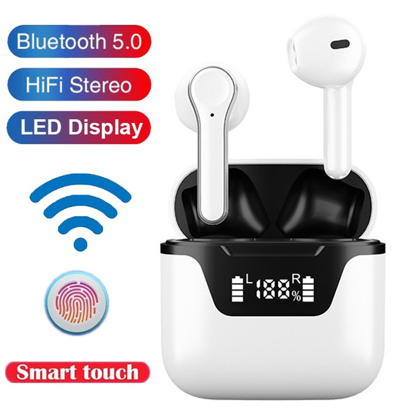 TWS Wireless Bluetooth5.0 Earbuds, 9D Stereo Wireless Sport Headset, Waterproof Bluetooth ...