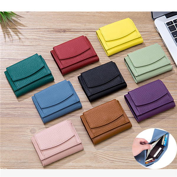 1PC Women Purses Female Cowhide Wallets Lady Small Coin Pocket Rfid ...