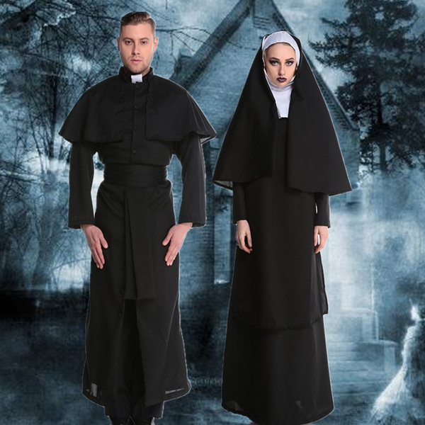 New Halloween Costume Party Priest Godfather Couple Virgin Mary Nun ...