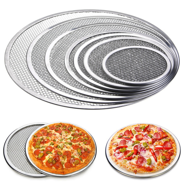 10-16'' Pizza Screen Pan Mesh Plates Tray Net Aluminium Kitchen Tools ...