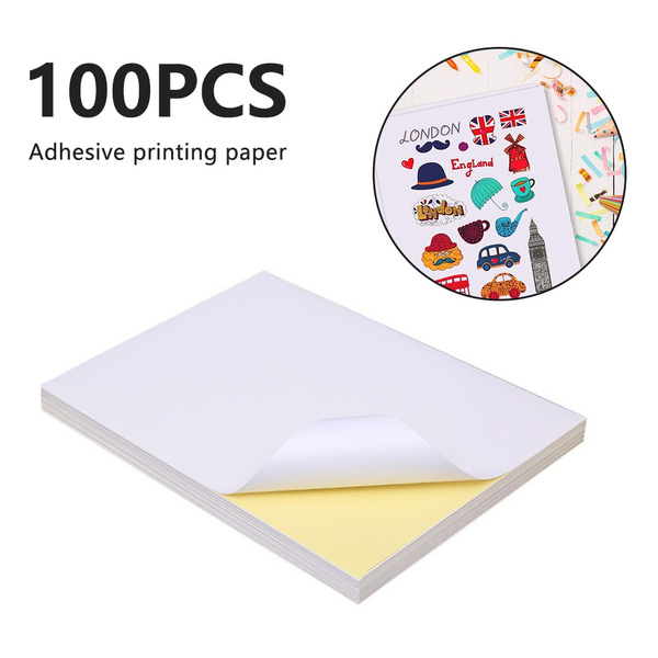 A4 Printable Vinyl MATT Self Adhesive Sticky Back Paper Sheet Sticker ...