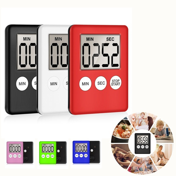 99 Minutes Ultra-thin Mini LCD Digital Display Kitchen Time 7 Colors ...