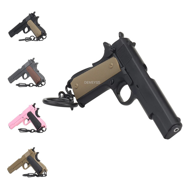 Tactical Pistol Shape Keychain 1911 Model Gun Weapon Keyring Key Chain ...