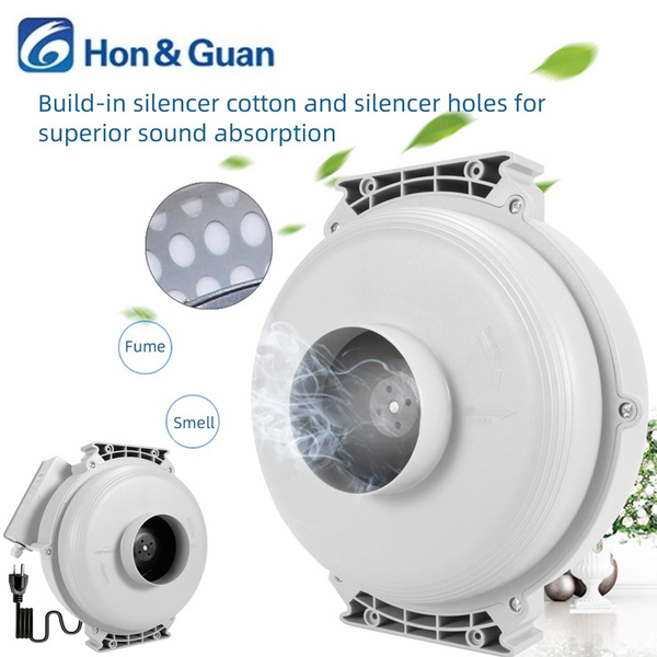Hon&Guan 4 Inch Inline Centrifugal Duct Fan 150 CFM Silent Blower Fan ... Hon&Guan 4 Inch Inline Centrifugal Duct Fan 150 CFM Silent Blower Fan ...