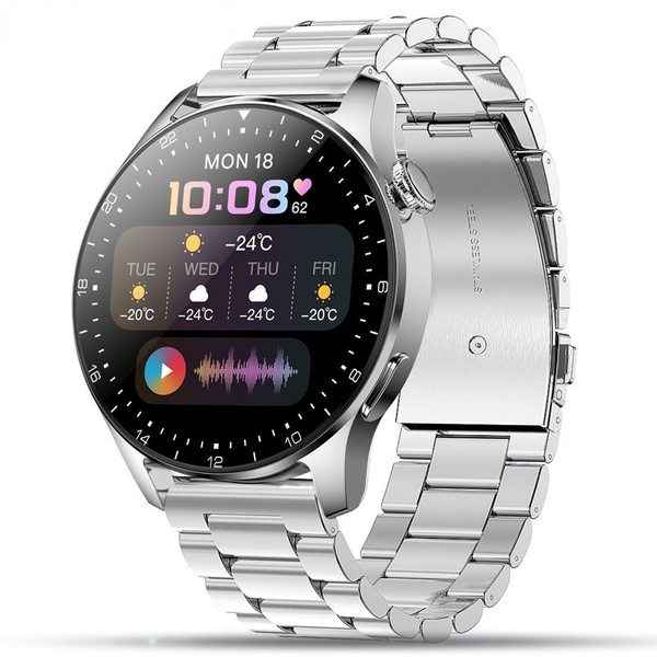 Men New Smart Watch 1.3 Inch Color Full Touch Round Screen Heart Rate ...