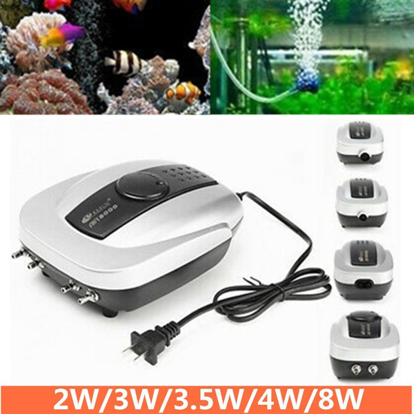 Air Output Aquarium Fish Tank Oxygen Pump-1.2-9.0L/Min Air Flow, Low ...