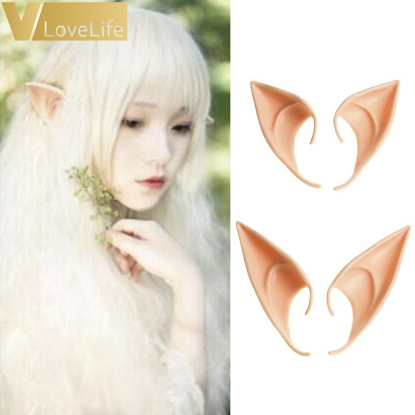 1 Pair Halloween Decorations Costume Ear Tips Elf Fairy Hobbit Vulcan ...