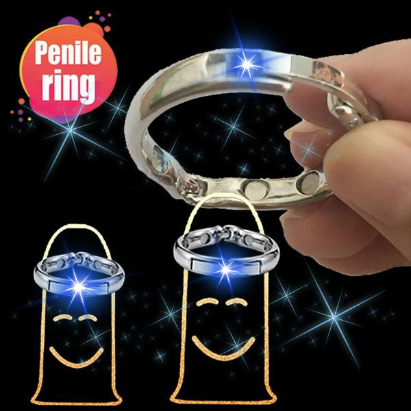 Metal Cock Ring Glans Ring Adjustable 5 Size Magnetic Sheath Compound ...