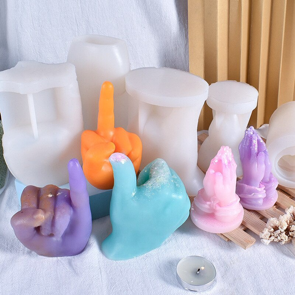 New Gesture Silicone Candle Mold Finger Folded Hands Thumb Palm ...