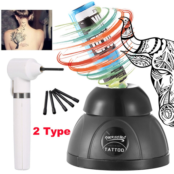 2 Types Electric Tattoo Ink Pigment Shaking Stirrer Nail Polish Liquid ...