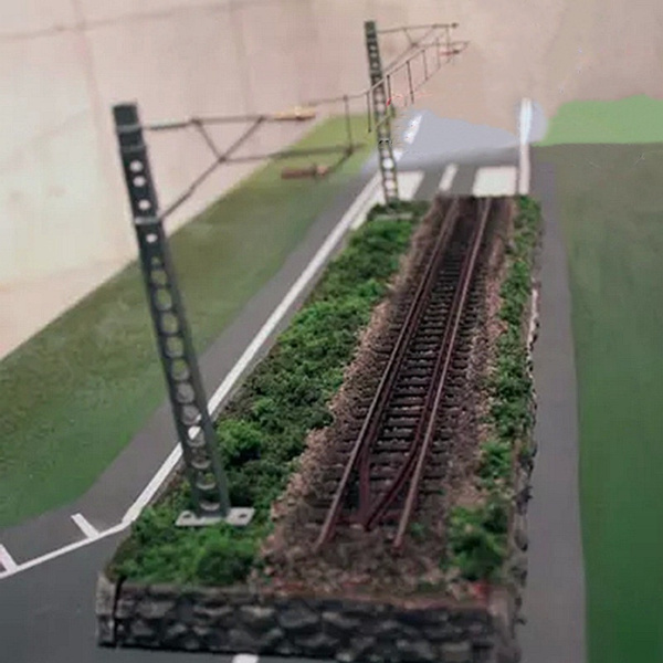 1:87 Ho Train Railway Track Model Miniature Station Railway Sand Table ...