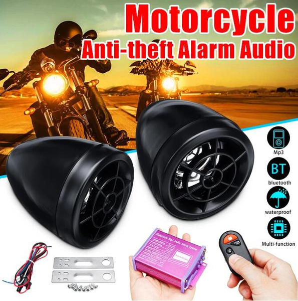 Bluetooth Anti-theft Motorcycle Audio Alarm Sound System MP3 FM Radio ...