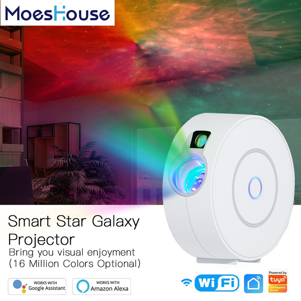 WiFi Tuya Smart Star Projector Galaxy Laser Starry Sky Projector Waving ...