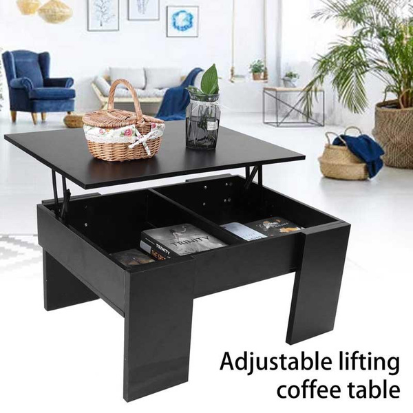 Tea Table - Modern Coffee Table With Height‑ Tabletop Wood Tea Table ...