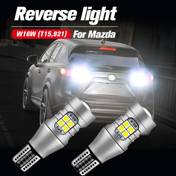 2pcs LED Reverse Light Blub Backup Lamp W16W T15 921 Canbus For Mazda 2 ...